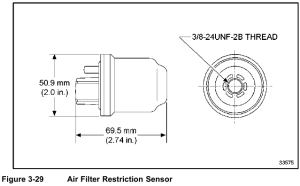DDEC MULTI ECM Air Filter Restriction Sensor - Detroit Diesel ...